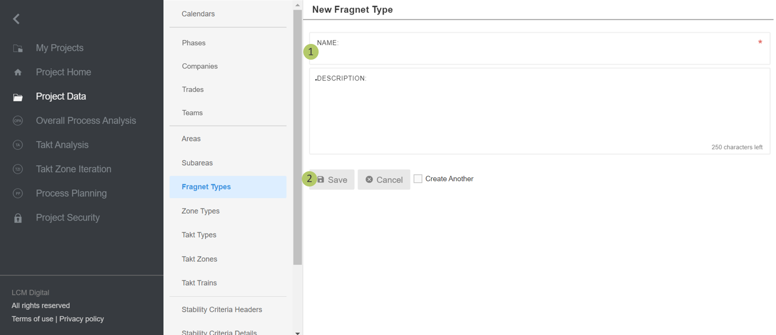 [1.x] Fragnet Types (Project Data) – LCM Digital EN